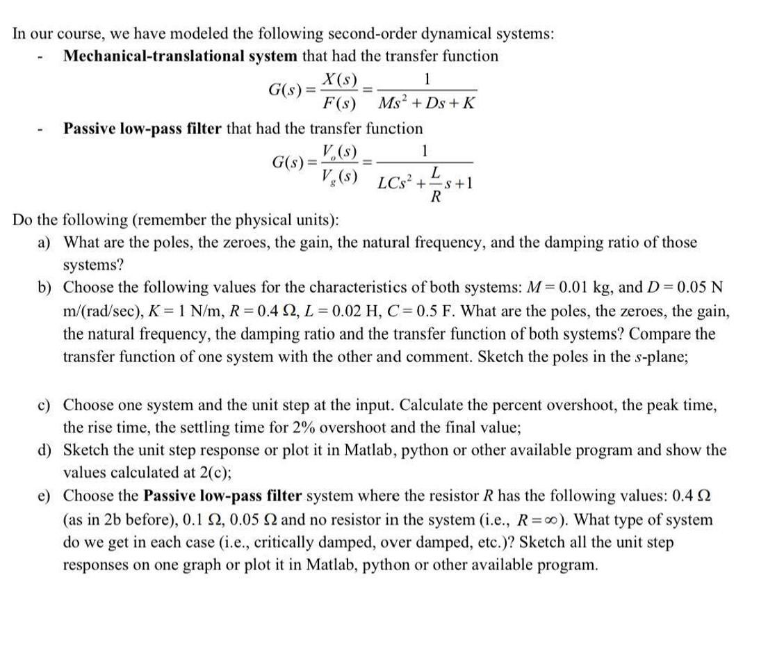 Solved In our course, we have modeled the following | Chegg.com