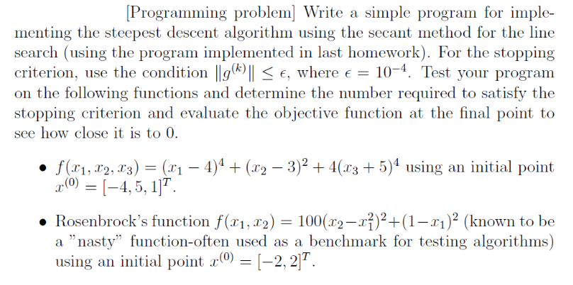 Programming problem] Write a simple program for | Chegg.com