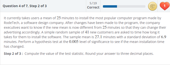 Solved Question 4 of 7, Step 2 of 3 5/19 Correct It | Chegg.com
