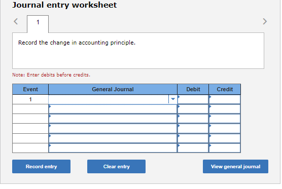 Solved Exercise 20-9 (Algo) Change in inventory methods; | Chegg.com