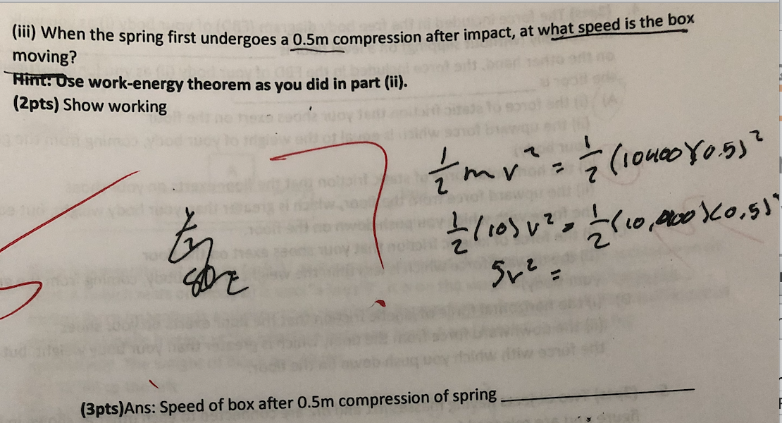 Solved horizontal frictionless surface, runs into a light | Chegg.com