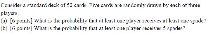 Solved Consider a standard deck of 52 cards. Five cards are | Chegg.com