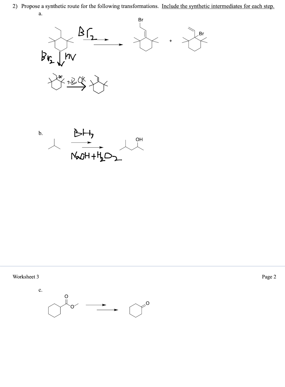 Solved Propose a synthetic route for the following | Chegg.com