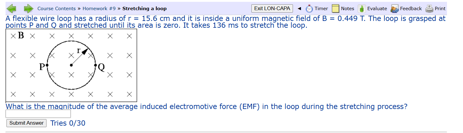 Solved A flexible wire loop has a radius of r=15.6cm and it | Chegg.com