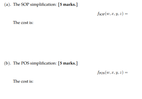 Solved 5 Simplifying Boolean Expressions [10 marks total.] | Chegg.com