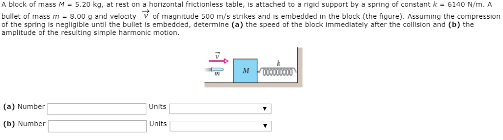Solved A block of mass M = 5.20 kg, at rest on a horizontal | Chegg.com