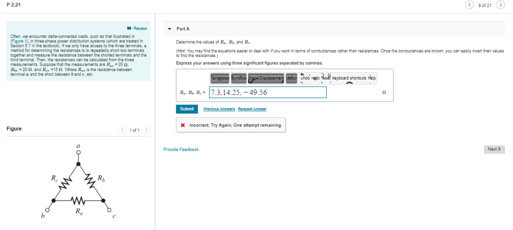 Solved Determine the values of Ra, Rb, and Rc. (Hint: You | Chegg.com