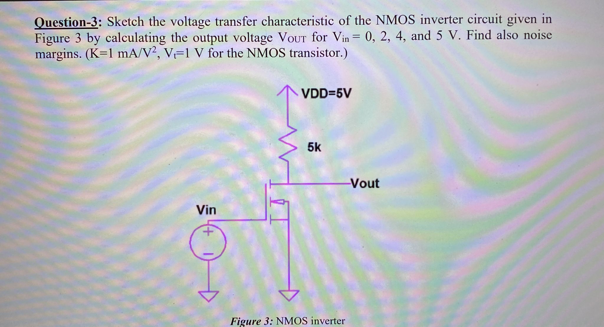 Solved Question-3: Sketch the voltage transfer | Chegg.com