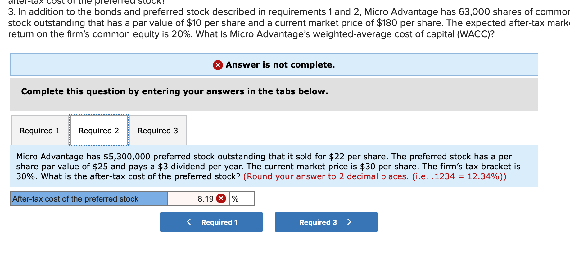 Solved Below is information regarding the capital structure | Chegg.com