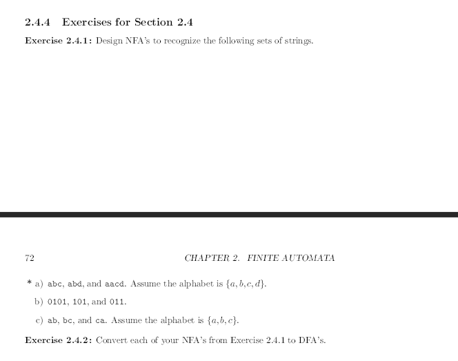 Solved Textbook Exercises 2.. (pg 71), 2.4.2 (pg 72), 2.5.1 | Chegg.com