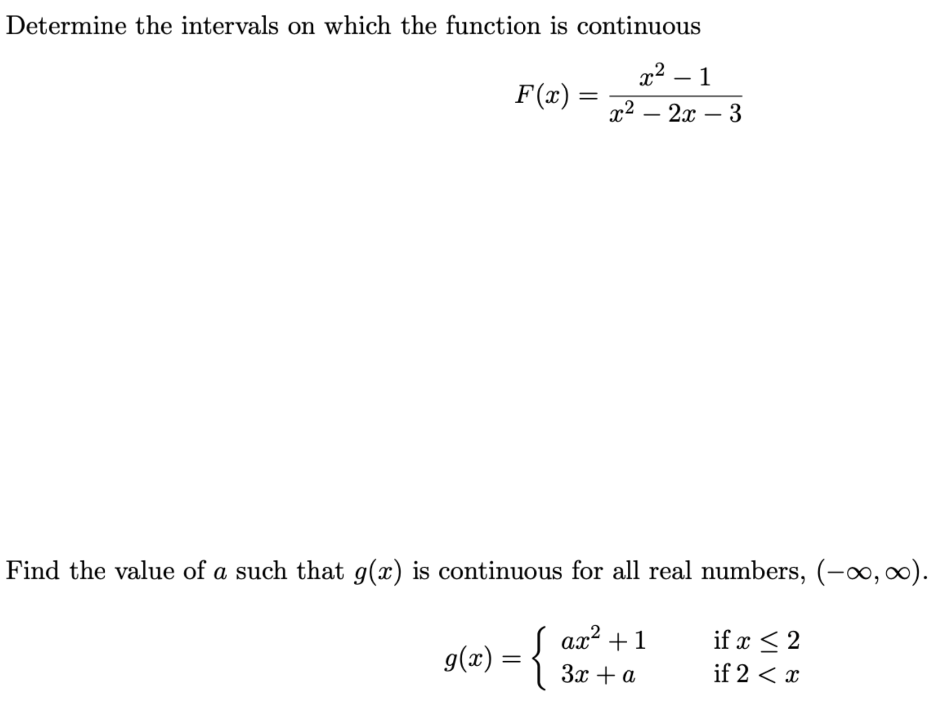 Solved Determine the intervals on which the function is | Chegg.com