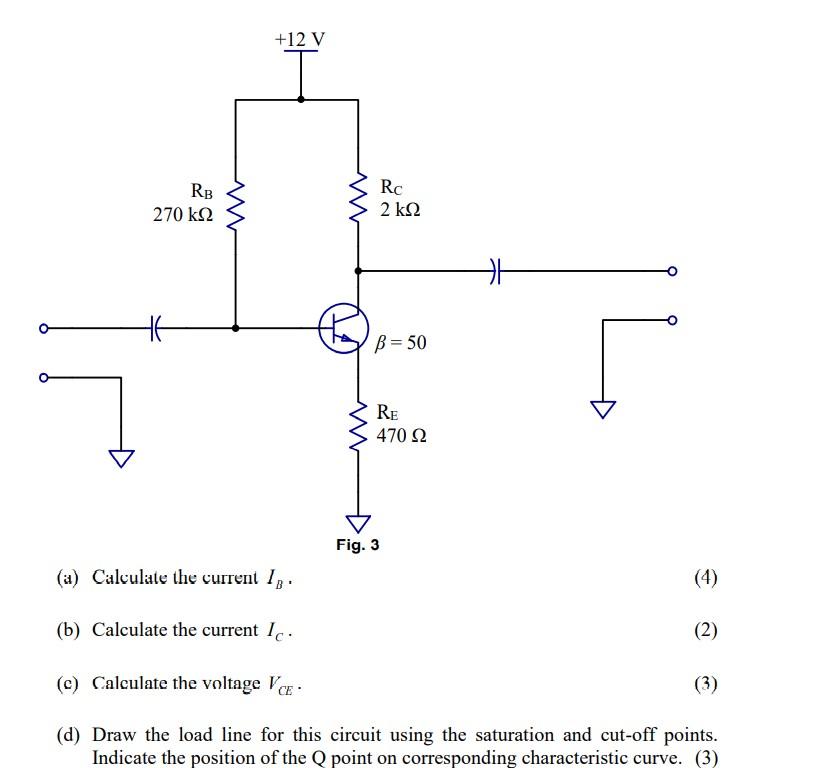 Solved (i) Calculate the current IB. (b) Calculate the | Chegg.com