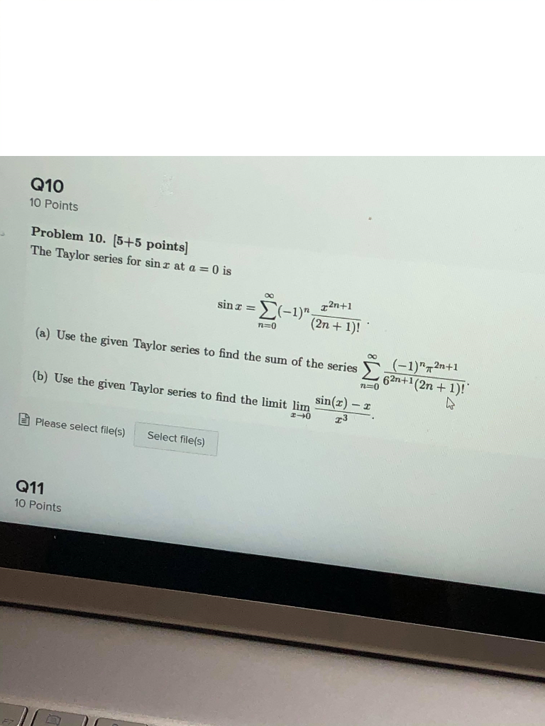 Solved Q10 10 Points Problem 10. (5+5 points) The Taylor | Chegg.com Solved Q10 10 Points Problem 10. (5+5 points) The Taylor | Chegg.com