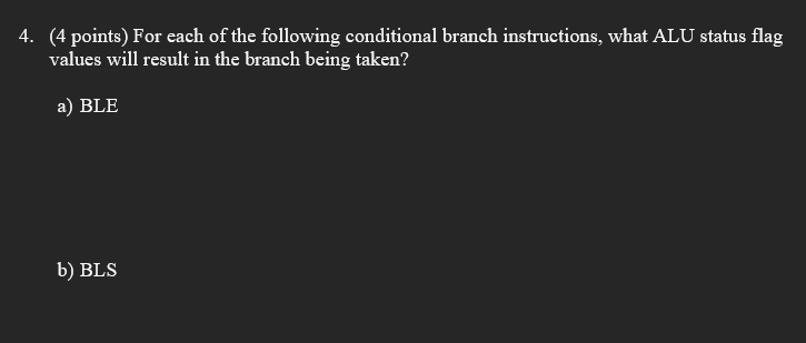Solved 4. (4 points) For each of the following conditional | Chegg.com
