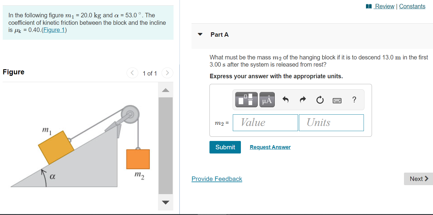 Solved n Review Constants In the following figure mı = 20.0 | Chegg.com