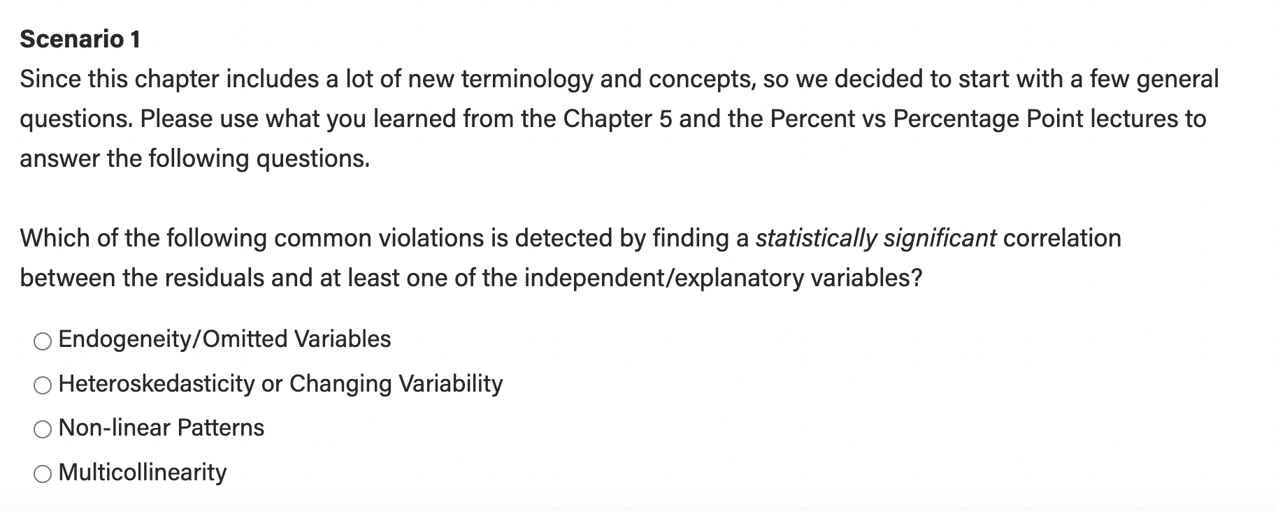 Solved Scenario 1 Since this chapter includes a lot of new | Chegg.com
