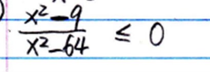 Solved x2−64x2−9≤0 | Chegg.com