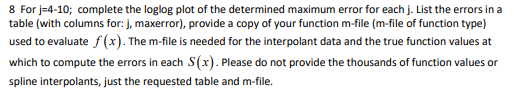 Solved Consider using cubic splines to interpolate the | Chegg.com