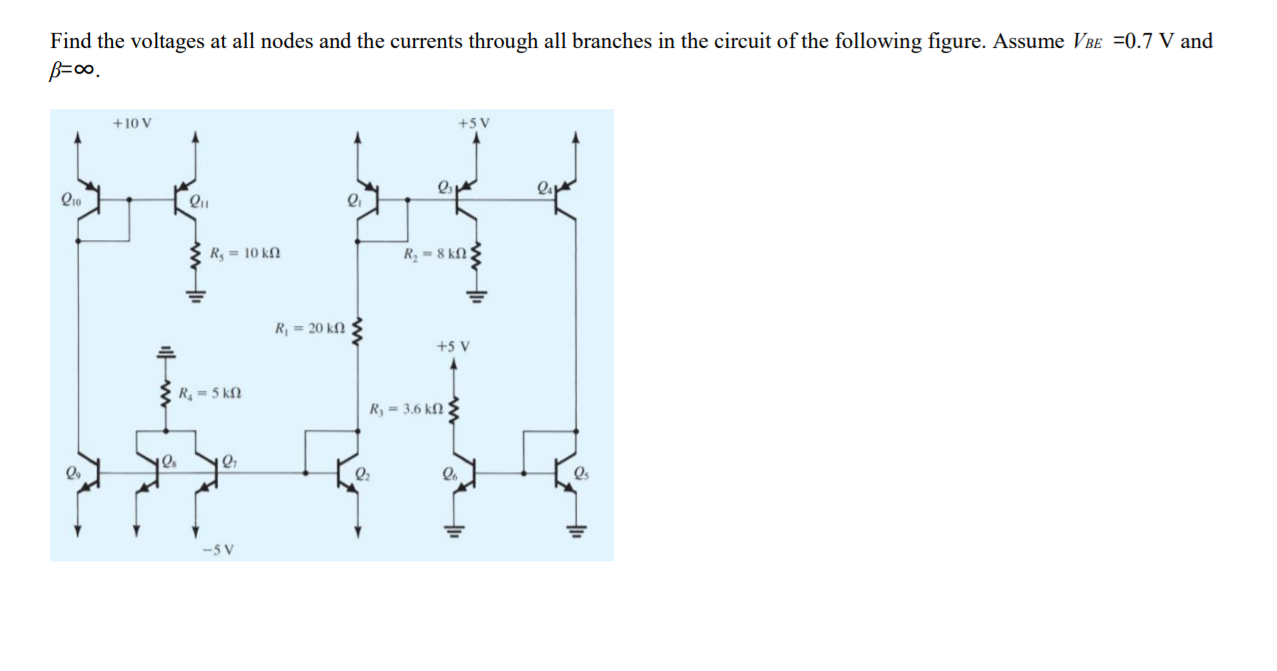 Solved Find the voltages at all nodes and the currents | Chegg.com