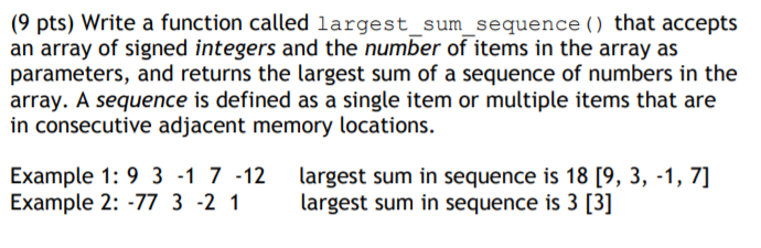 Solved 9 Pts Write A Function Called 