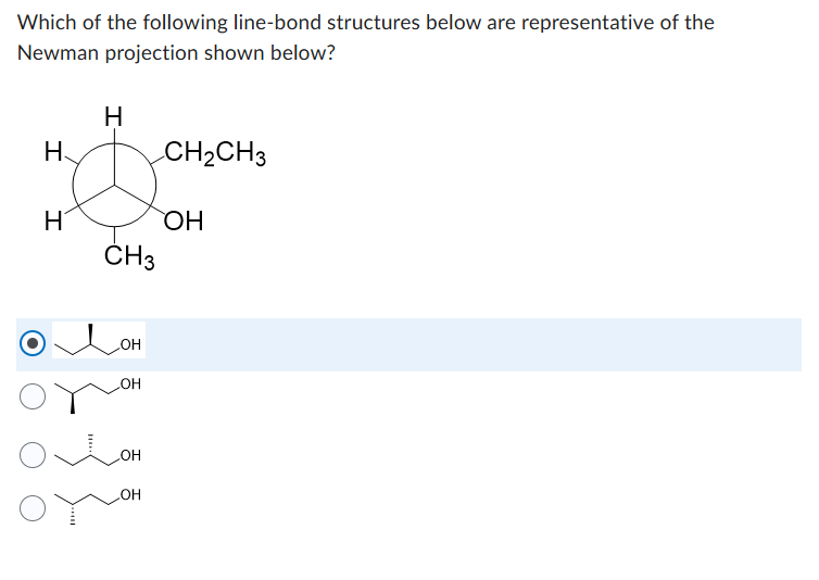 Which of the following line-bond structures below are | Chegg.com