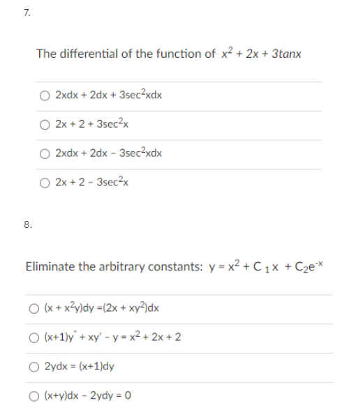 Solved A solution of a differential equation free from | Chegg.com