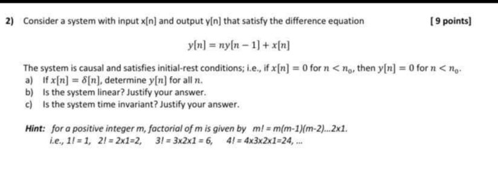 Solved 2 Consider A System With Input And Output In That 0058