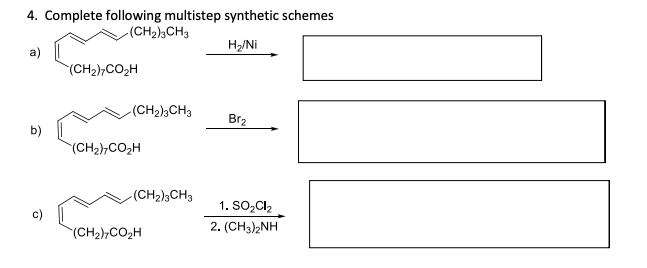 Solved 4. Complete following multistep synthetic schemes | Chegg.com