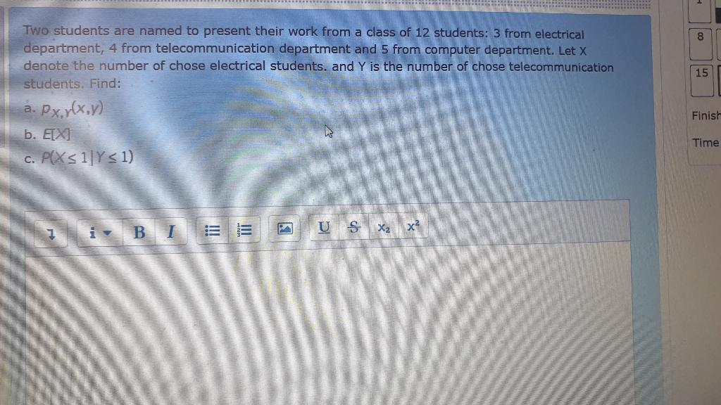 Solved 8 15 Two students are named to present their work | Chegg.com