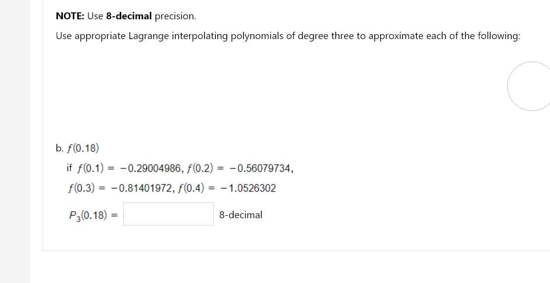 Solved NOTE: Use 8-decimal precision. Use appropriate | Chegg.com