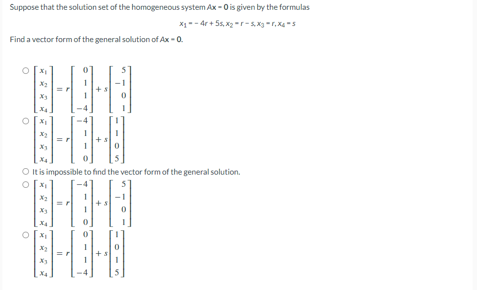 Solved Suppose that the solution set of the homogeneous | Chegg.com