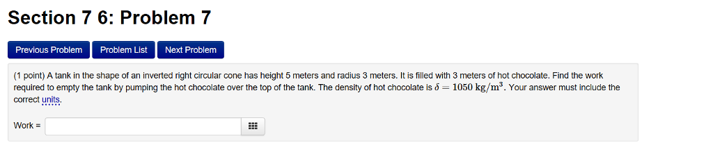 Solved Section 7 6: Problem 7 Previous Problem Problem | Chegg.com
