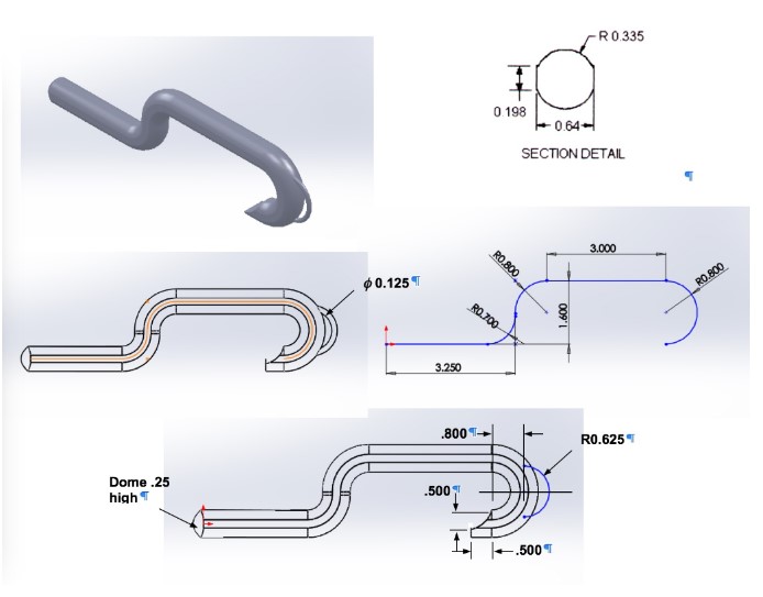 3 – Create a model of the hook using the geometry | Chegg.com