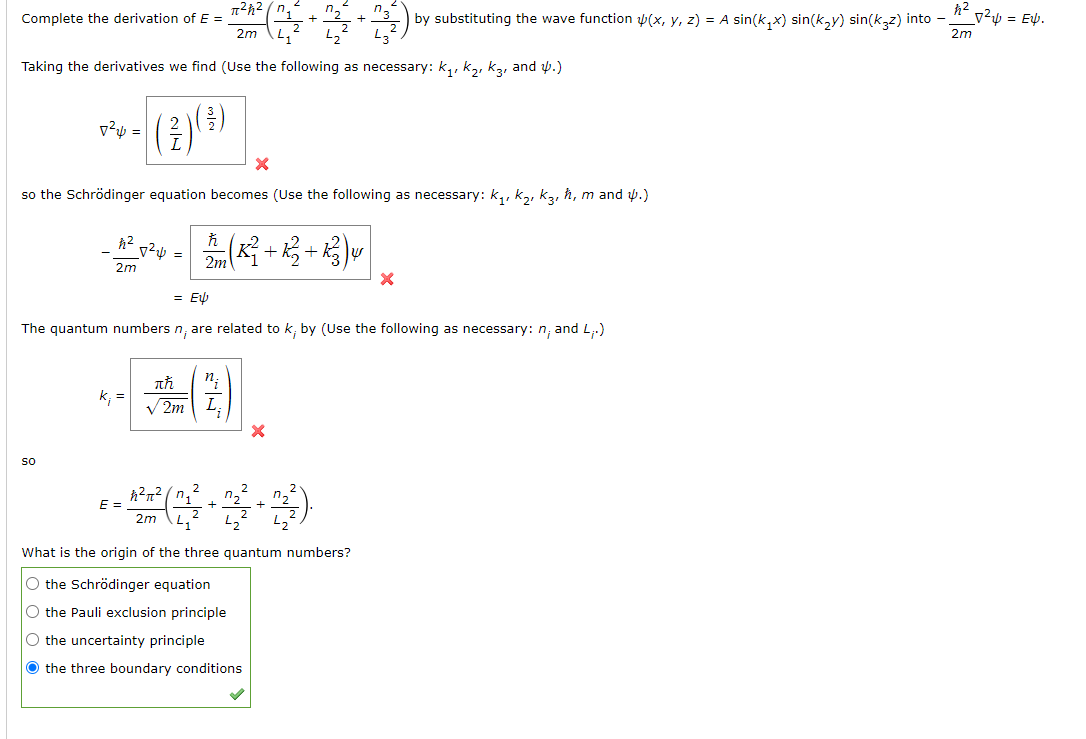Solved Complete the derivation of | Chegg.com