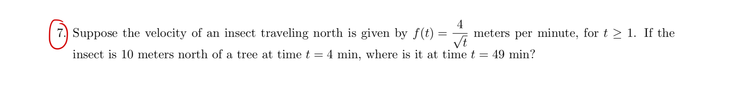 Solved Suppose the velocity of an insect traveling north is | Chegg.com