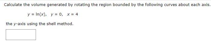 Solved Calculate the volume generated by rotating the region | Chegg.com