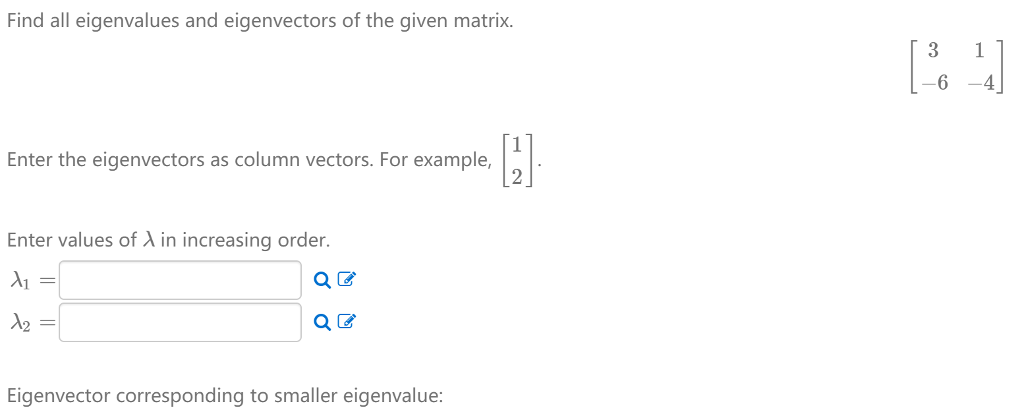 Solved Find all eigenvalues and eigenvectors of the given | Chegg.com