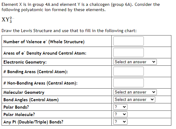 Solved Element x ﻿is in group 4A and element Y ﻿is a | Chegg.com