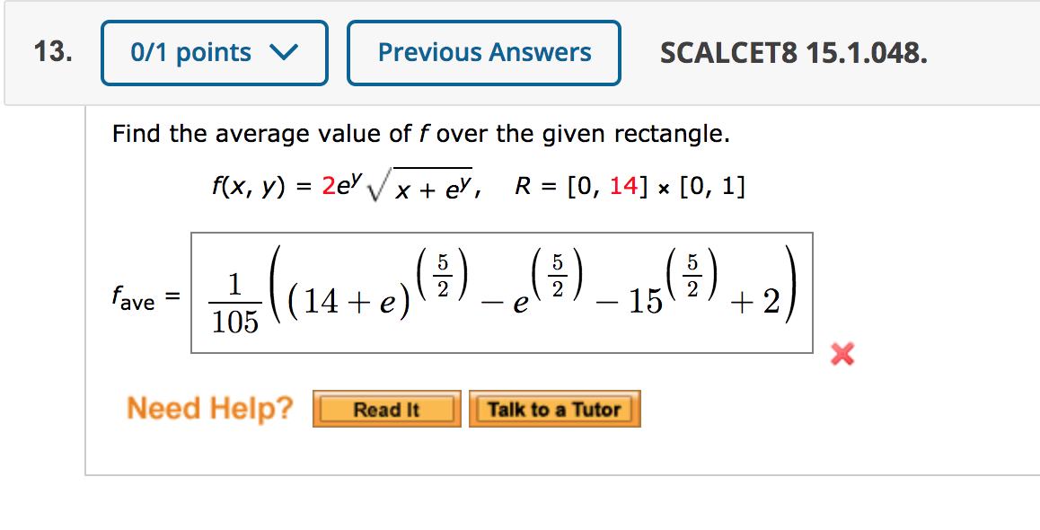 Solved 13. 0/1 points v Previous Answers SCALCET8 15.1.048. | Chegg.com Solved 13. 0/1 points v Previous Answers SCALCET8 15.1.048. | Chegg.com