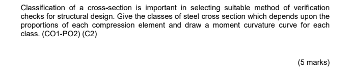Solved Classification of a cross-section is important in | Chegg.com