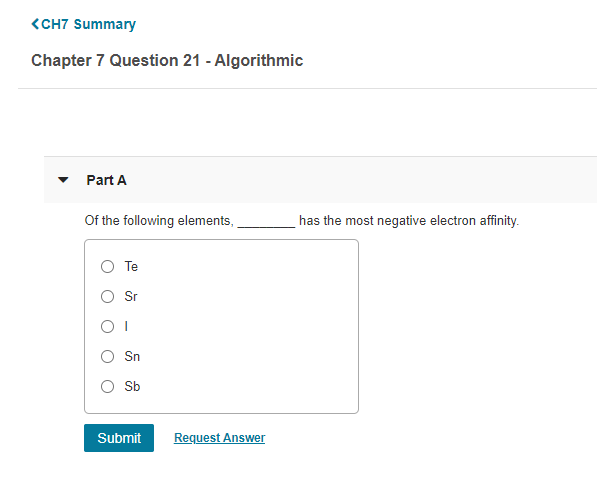 Solved Chapter 7 Question 22 - Algorithmic Part A Which one | Chegg.com