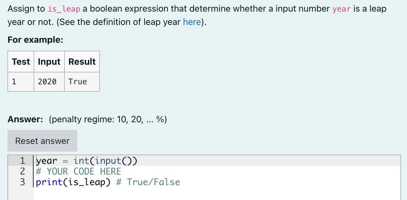 Solved Assign To Isleap A Boolean Expression That Determine 6838