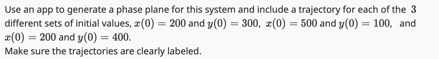 Solved Use an app to generate a phase plane for this system | Chegg.com