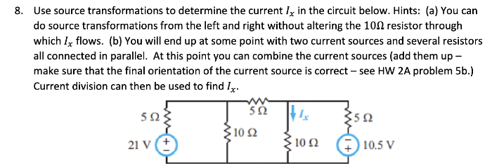 8. Use source transformations to determine the | Chegg.com