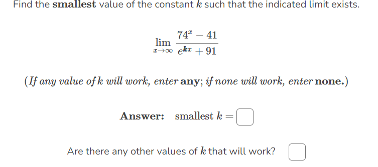 Solved Find the smallest value of the constant k such that | Chegg.com