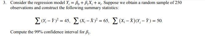 Solved Consider the regression model Yi=β0+β1Xi+ui. Suppose | Chegg.com