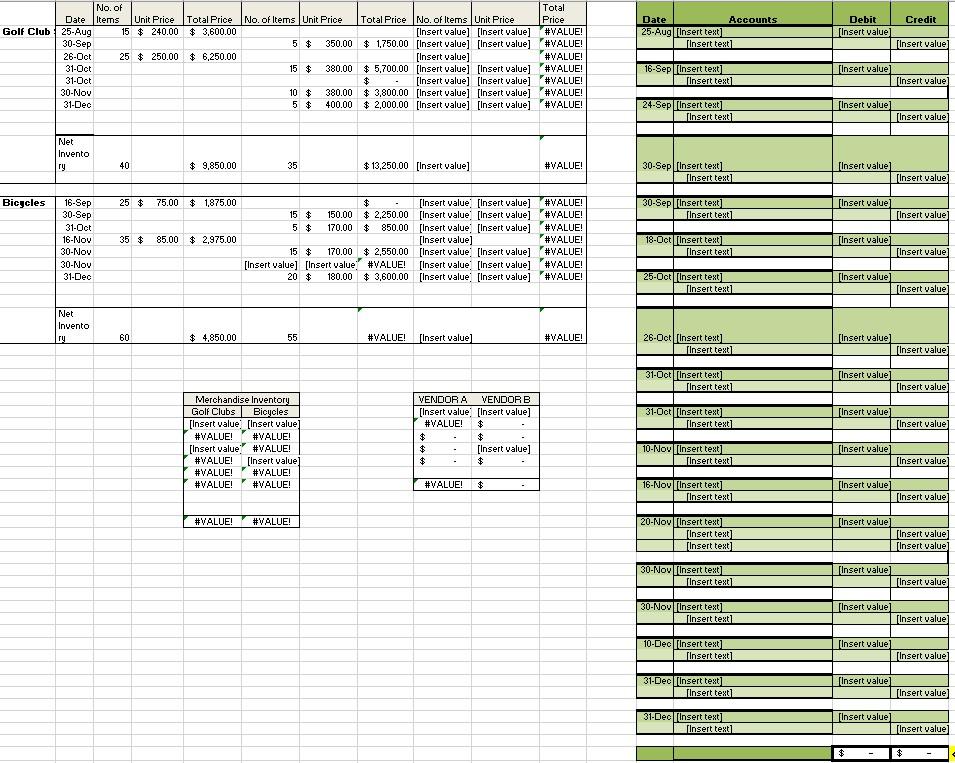 Solved Need assistance with the inventory section of this | Chegg.com