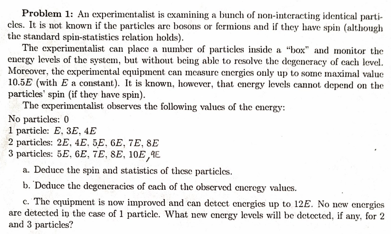 Solved Problem 1: An experimentalist is examining a bunch of | Chegg.com
