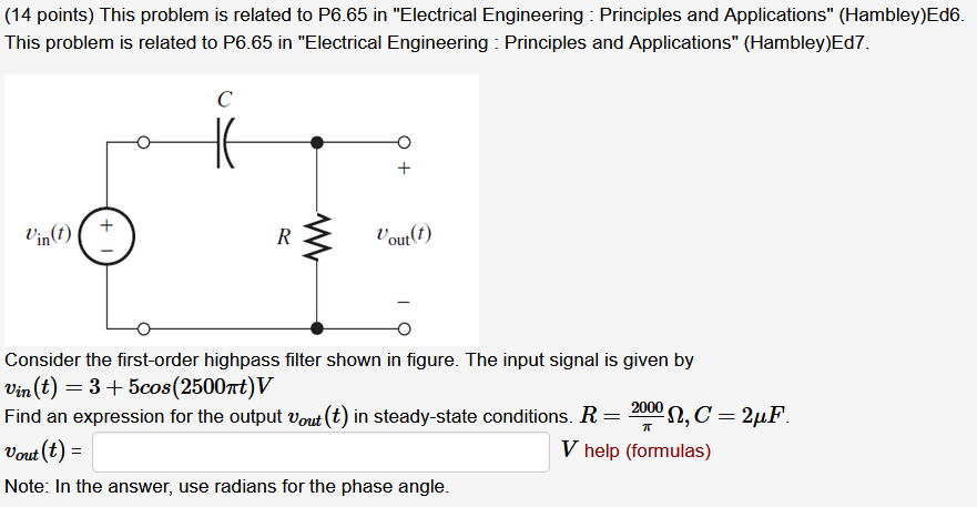 Solved (14 points) This problem is related to P6.65 in | Chegg.com