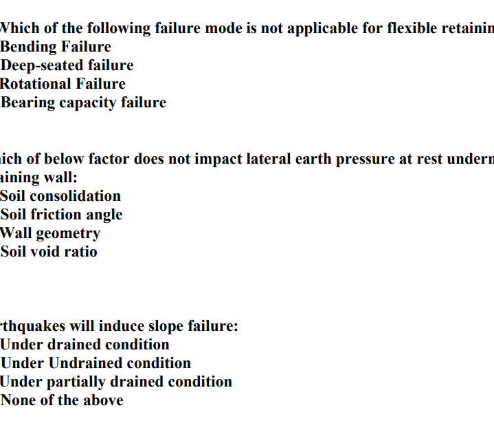 Solved Which of the following failure mode is not applicable | Chegg.com